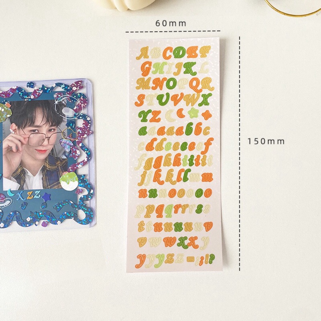 Jual [kstuffind] Stiker Hologram Motif Huruf Alphabet Glitter DIY ...