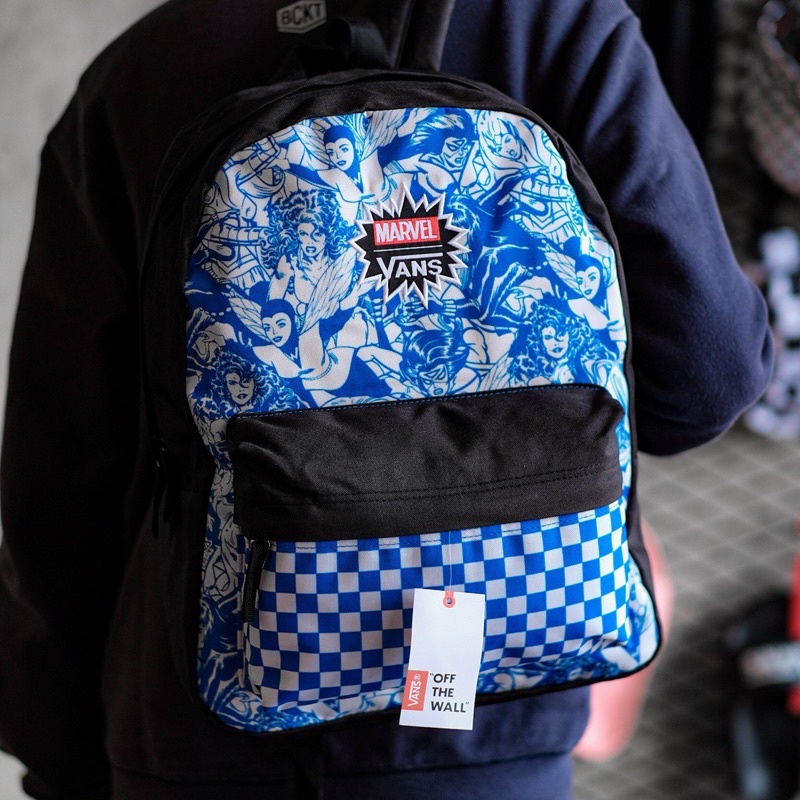 Jual Rare Vans X Marvel Realm Backpack “Blue / Black” | Shopee Indonesia