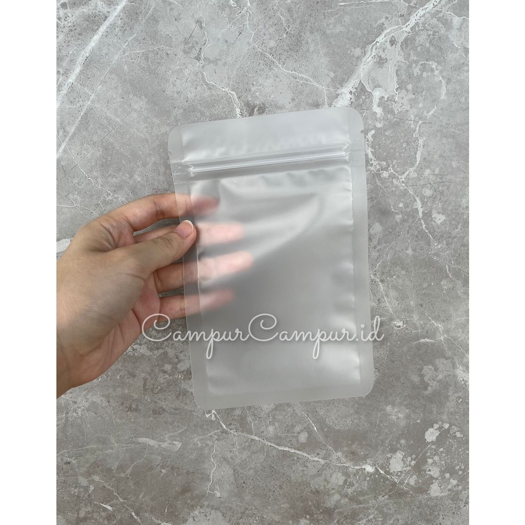 Jual Plastik Klip Flat Buram Matte Doff Ziplock Flat Buram Packaging ...