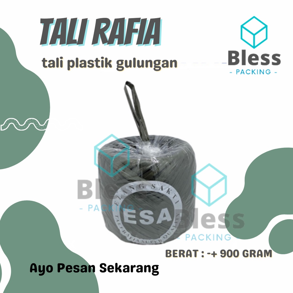 Jual TALI RAFIA GULUNGAN BESAR FULL TALI PLASTIK HITAM | Shopee Indonesia