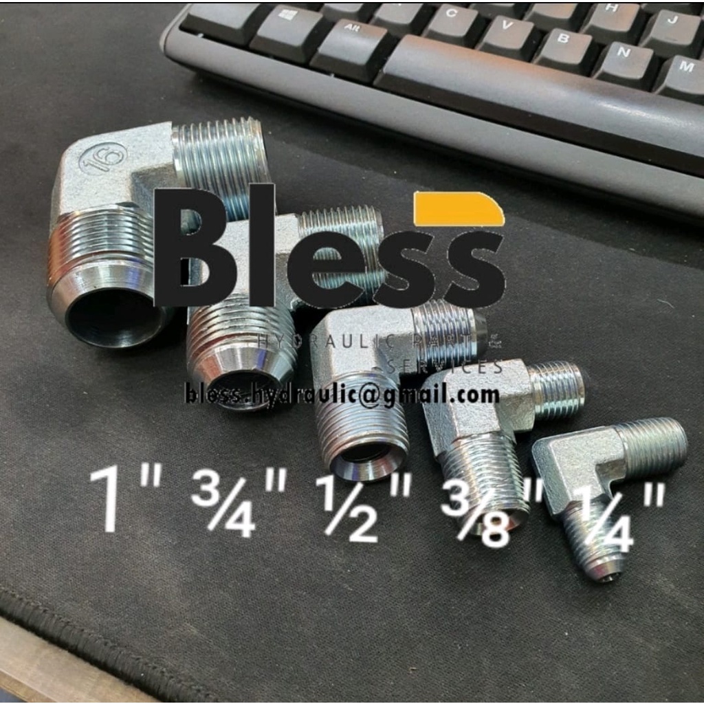 Jual Double Nepel Elbow NPT x JIC 3/4" dan 1" | Shopee Indonesia