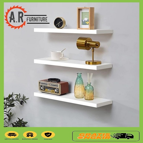 Jual RAK PAJANG DINDING MINIMALIS ISI 3 - RAK AMBALAN - RAK KAYU ...