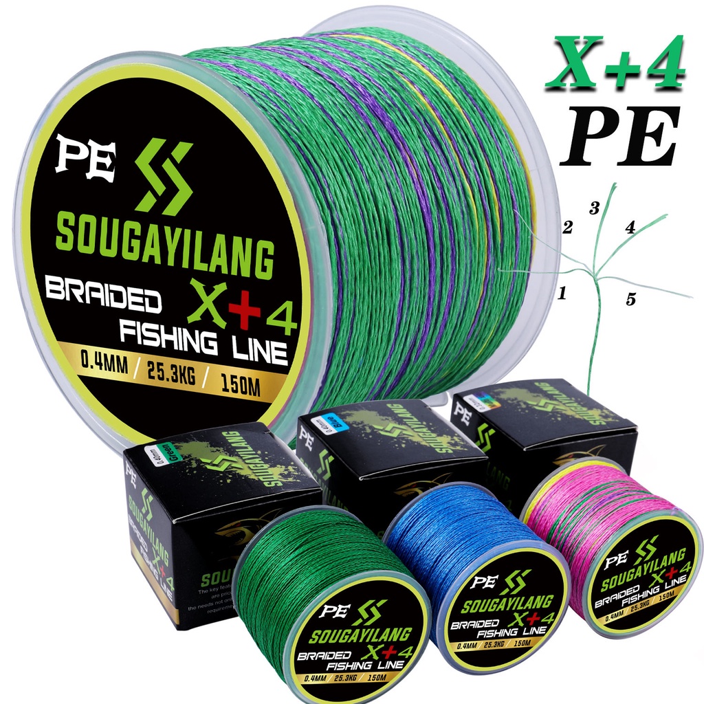 Jual PE 4 Strands Braid Fishing Line 150M 3 Warna Kekuatan Super Kuat ...