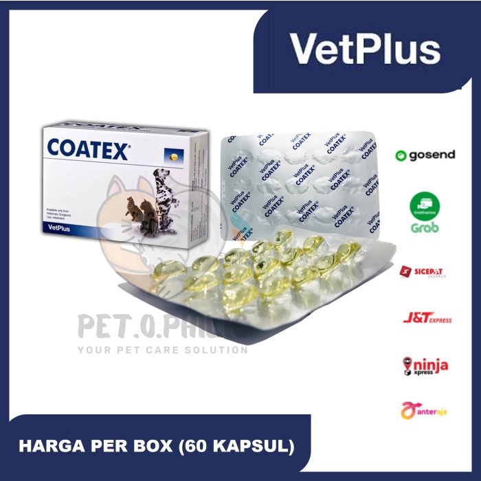 Jual COATEX EFA CAPS VETPLUS UNTUK KUCING DAN ANJING - 1 BOX (60 KAPSUL) | Shopee Indonesia