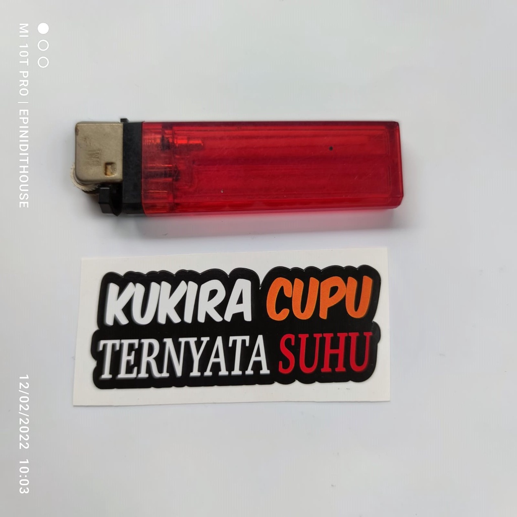 Jual Stiker Kukira Cupu Ternyata Suhu Humor Lucu Viral Meme Motor Helm FYP | Shopee Indonesia