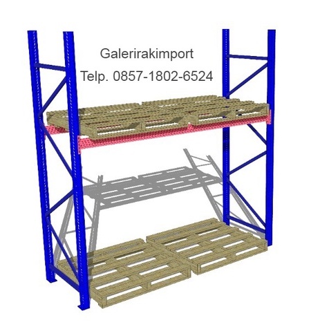 Jual Rak Gudang Pallet Kapasitas Beban 1000kg/Level Beam, Selective ...