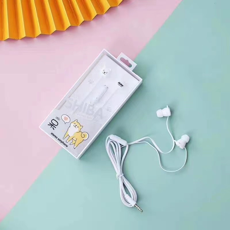 Jual [ XY 29 ] Headset Earphone motif SHIBA animasi little DOG seri XY ...