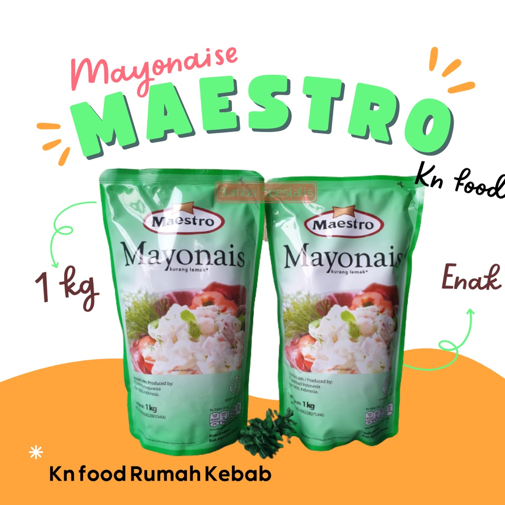 Jual Maestro Mayonaise 1Kg/ KEMASAN POUCH 1 KILO/MAYONES PALING BEST ...