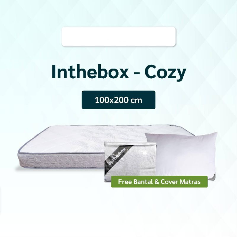 Jual In The Box Kasur Spring Bed Cozy Putih (Single, Full, Queen, King ...