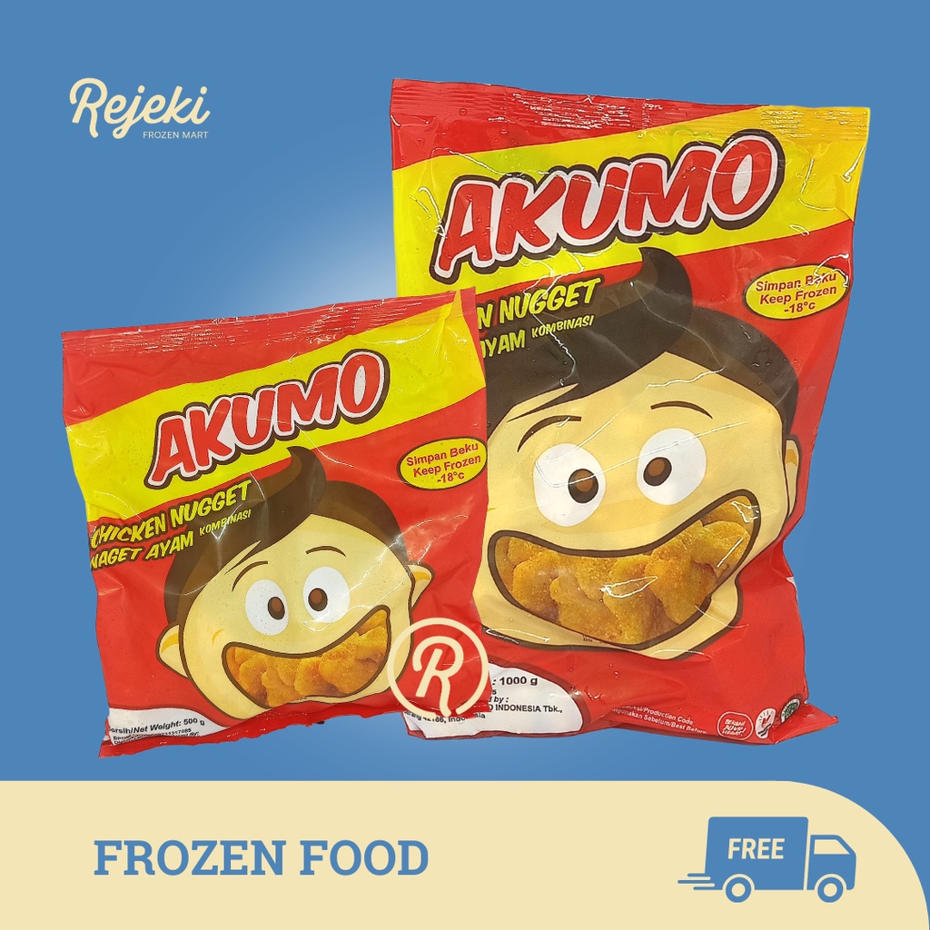 Jual Akumo Chicken Nugget Naget Ayam Kombinasi 500gr & 1kg - Rejeki ...