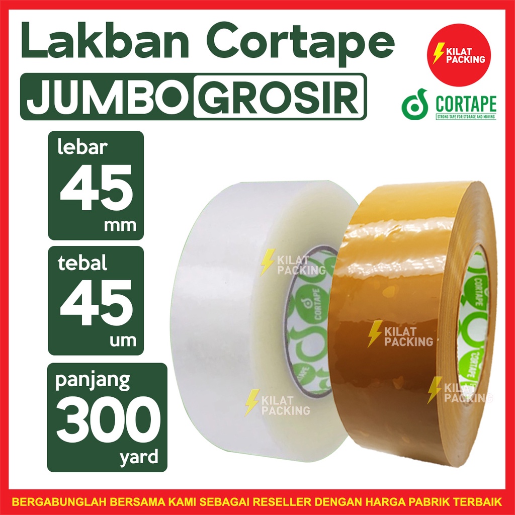 Jual Lakban JUMBO 45mm x 300 Meter - PROMO LAKBAN JUMBO 2 inch Plakban ...