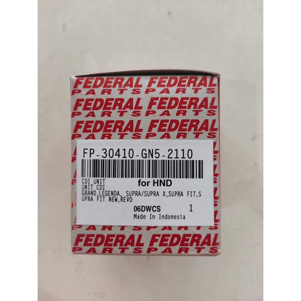 Jual CDI Unit FEDERAL Grand Supra X 100 Supra Fit New Revo FP 30410 GN5 ...