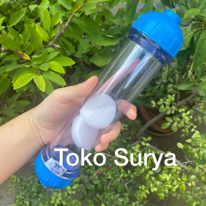 Jual Filter Housing Clear Refillable Botol Biru filter air | Shopee ...