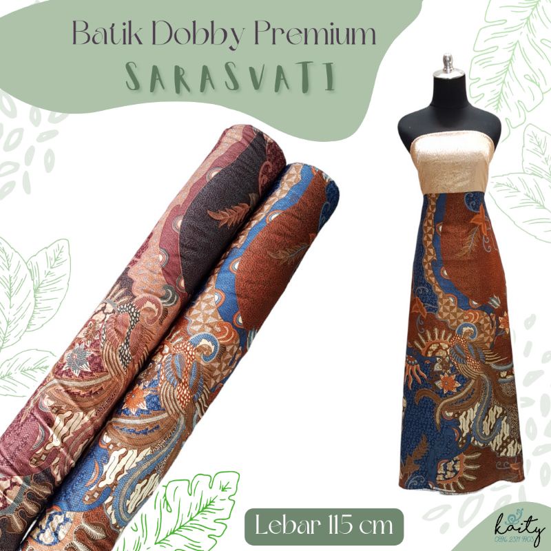 Jual Kain Batik Bahan Dobby dobi Premium motif Sarasvati | Shopee Indonesia