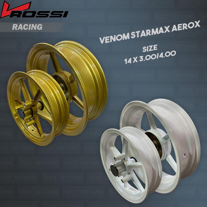 Jual VRossi Velg Racing Venom Starmax Aerox (Ukuran 14x300/400) | 1 SET | Shopee Indonesia