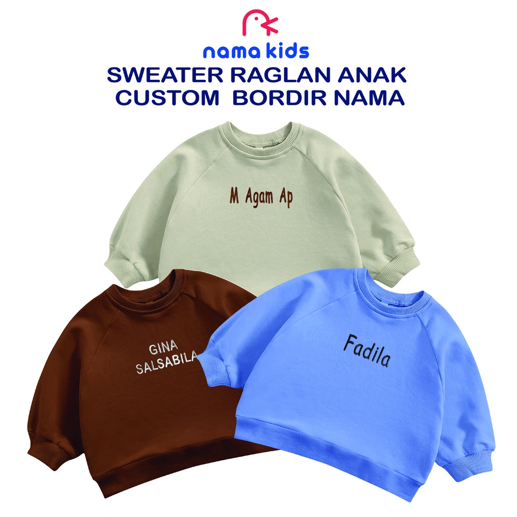 Jual Sweater nama anak bordir lucu sweater nama anak dan bayi switer ...