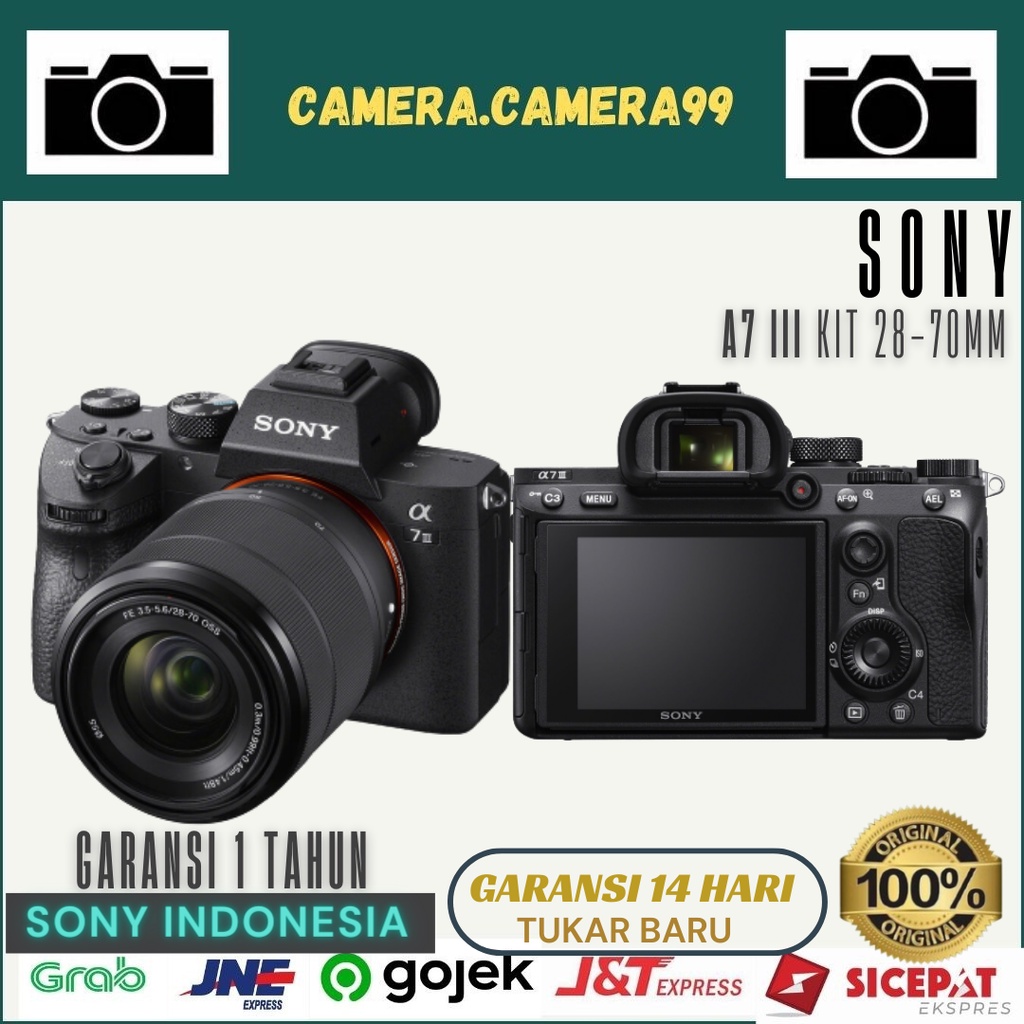 Jual Sony a7 III Kit 28-70mm Mirrorless Camera Garansi Resmi | Shopee ...