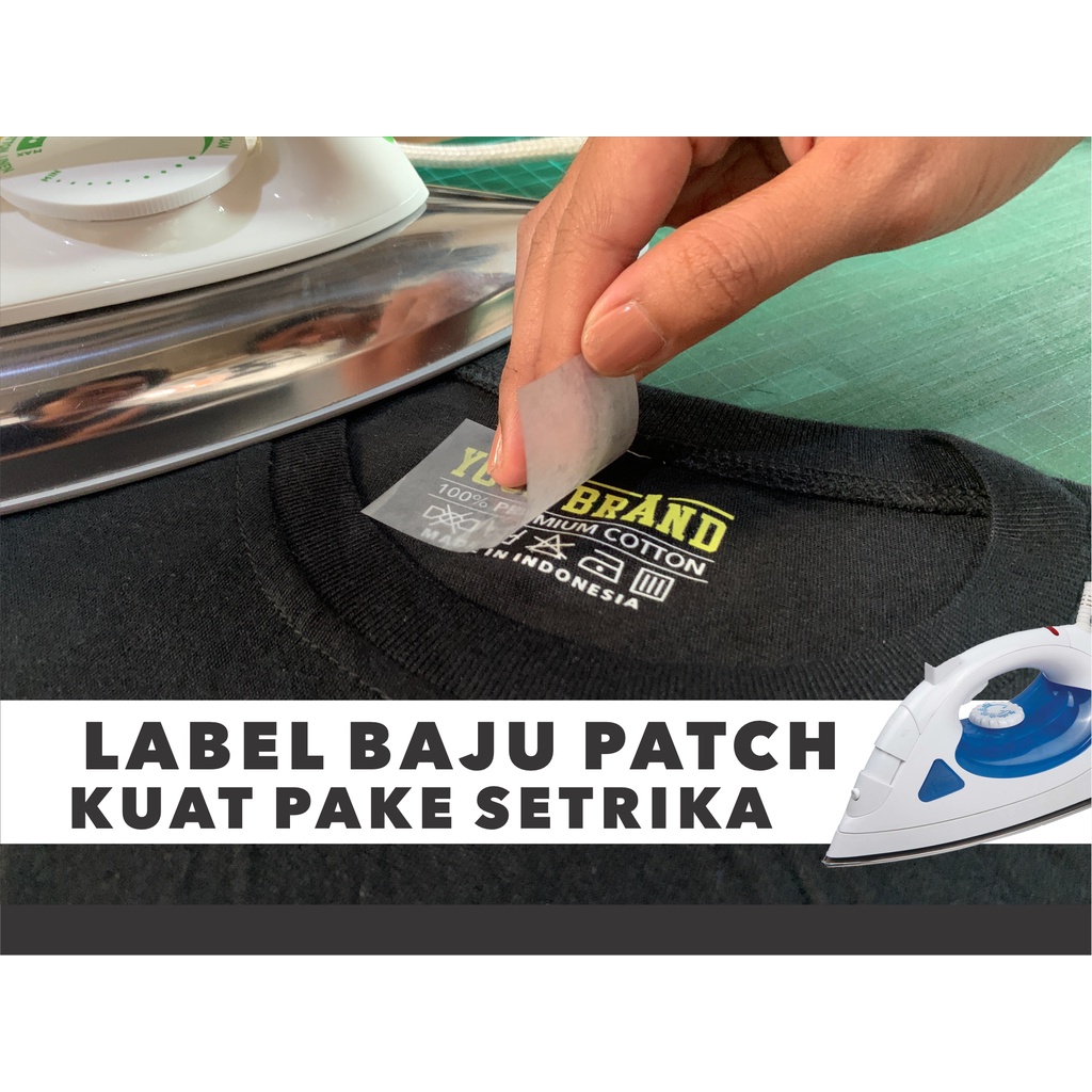 Jual CUSTOM Label tag Baju Hijab Topi Iron BRAND Patch Sablon emblem ...