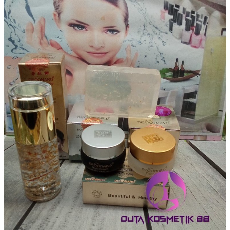 Jual PAKET CREAM DEONARD GOLD 4in1 (serum mirecl) | Shopee Indonesia