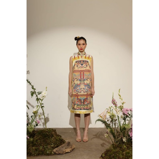 Jual RAN DRESS GOLD CHINOISERIE | Shopee Indonesia