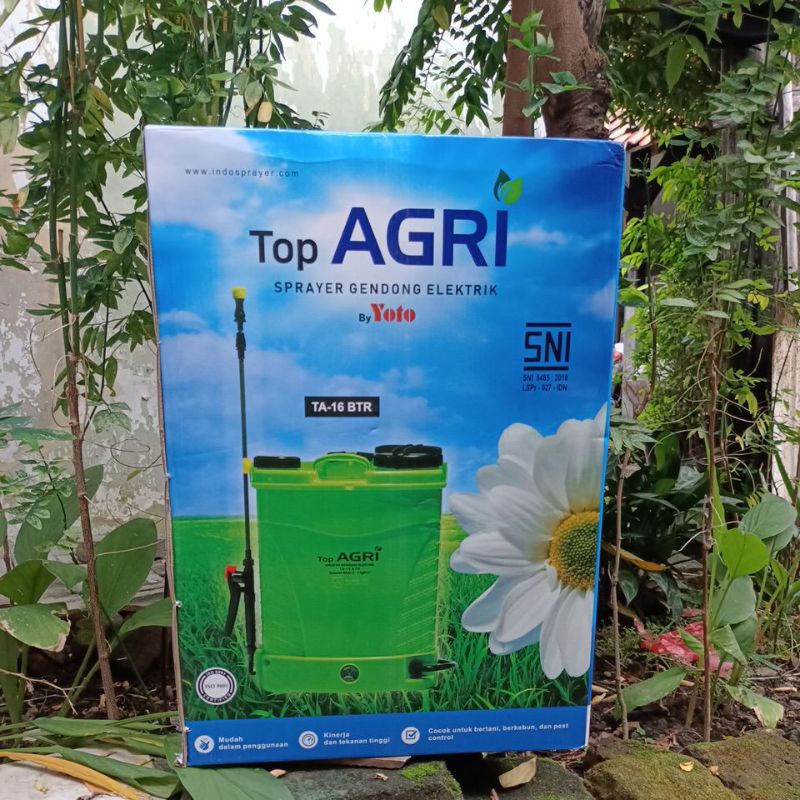 Jual TOP AGRI sprayer gendong elektrik 16L/ TOP AGRI SPRAYER ELEKTRIK ...