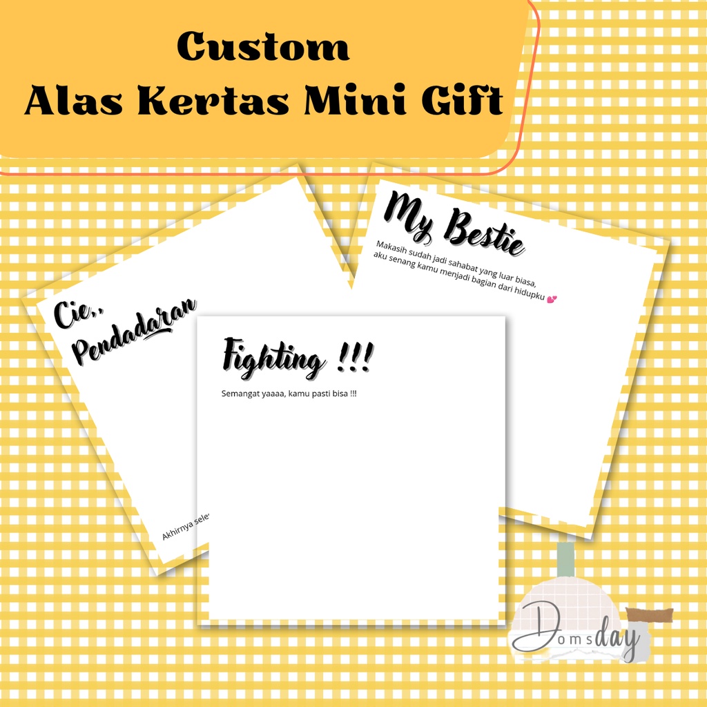 Jual Custom Alas Mini Gift Murah (Free Plastik) | Shopee Indonesia