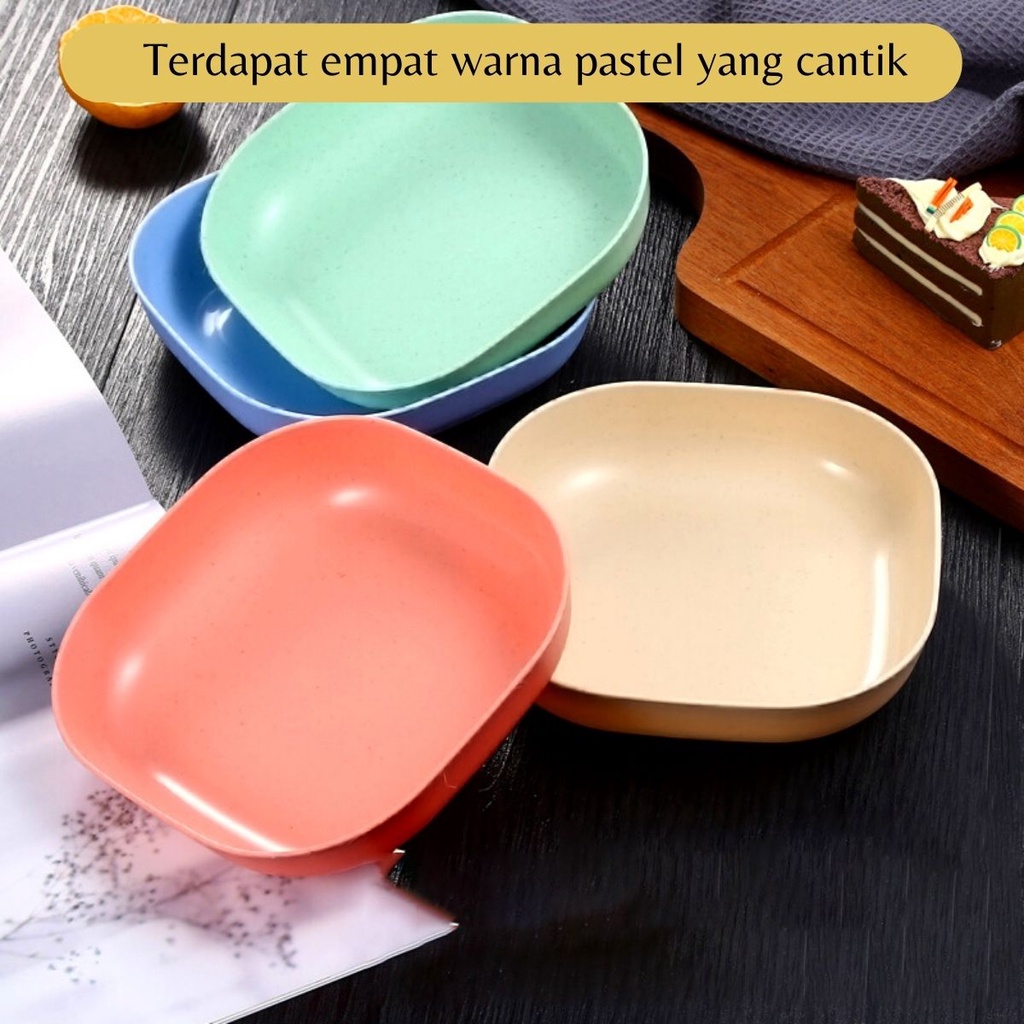 Jual BKL -- Piring Makan Jerami Wadah Saji Makanan Kue Mangkok Lauk ...