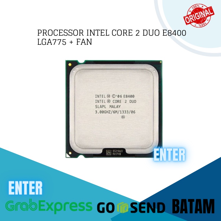 Jual PROCESSOR INTEL CORE 2 DUO E8400 LGA775 + FAN | Shopee Indonesia