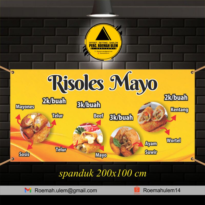 Jual Spanduk donat/banner kue/spanduk risol | Shopee Indonesia