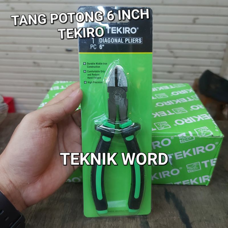 Jual TANG POTONG TEKIRO 6 INCH / DIAGONAL PLIERS 6" TEKIRO / TANG ...