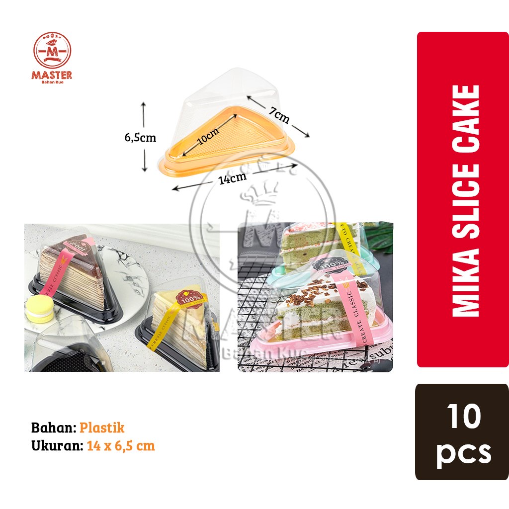 Jual Mika Kue Tart Slice Segitiga / Korean Mille Crepe Tray [1 pack isi ...