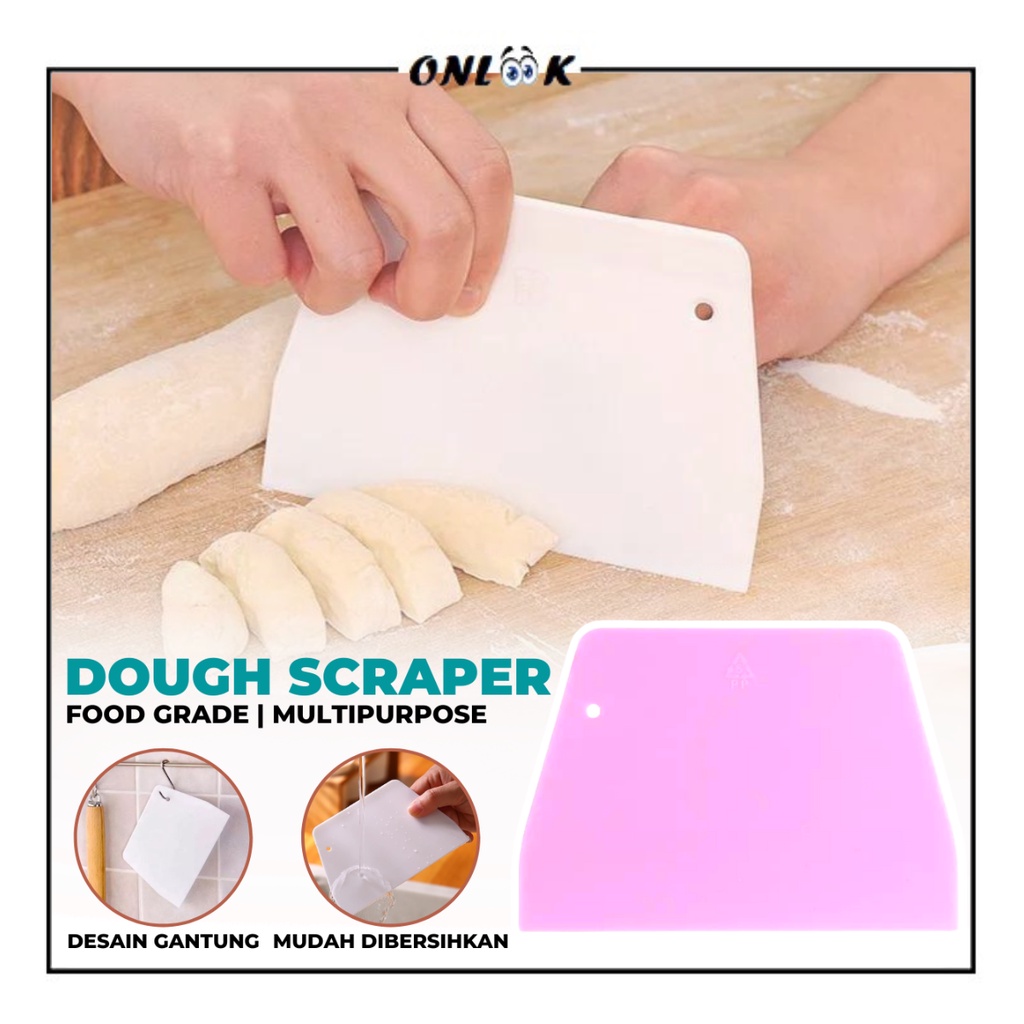 Jual Pisau Plastik Pemotong Adonan Kue Dough Scraper Alat Potong Adonan ...