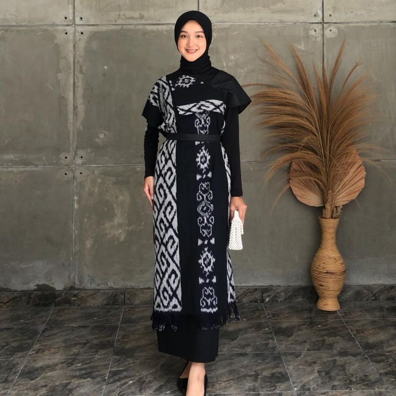 Jual ready stok Dess tenun terbaru - gamis tenun wanita - baju tenun ...