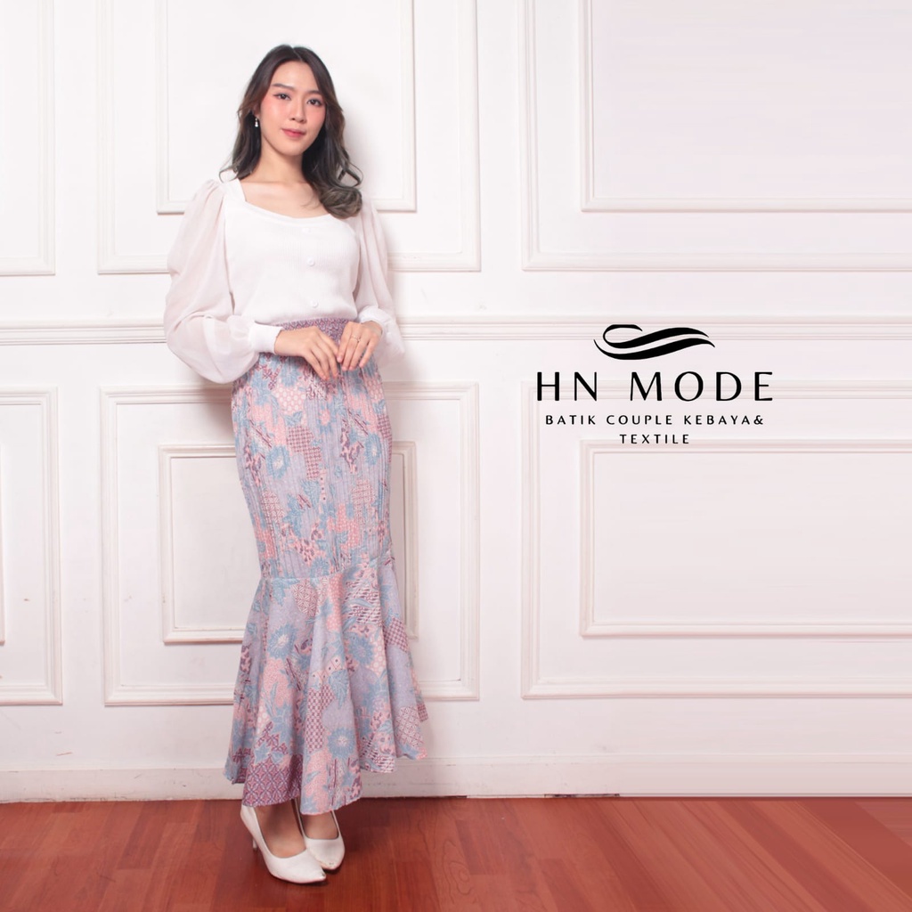 Jual HN MODE - Rok duyung plisket batik floral / bawahan batik / rok ...
