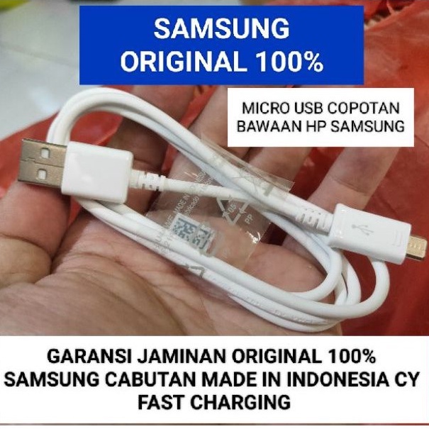 Jual Kabel Data Micro Samsung FAST CHARGING Original 100% Bawaan ...