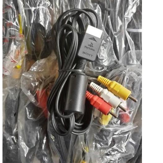 Jual kabel AV RCA playstation PS 2 3 PS2 PS3 cfw fat slim superslim ...