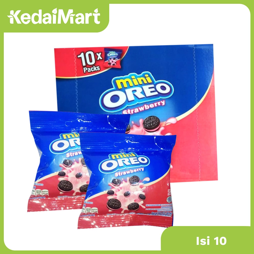 Jual Mini Oreo Strawberry Box Isi 10 x 20 Gram | Shopee Indonesia