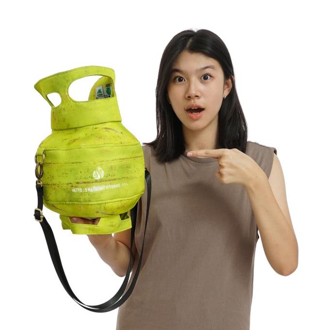 Jual Tas Bentuk Tabung Gas Hijau Lpg Ijo Melon Kado Unik Model Fashion ...
