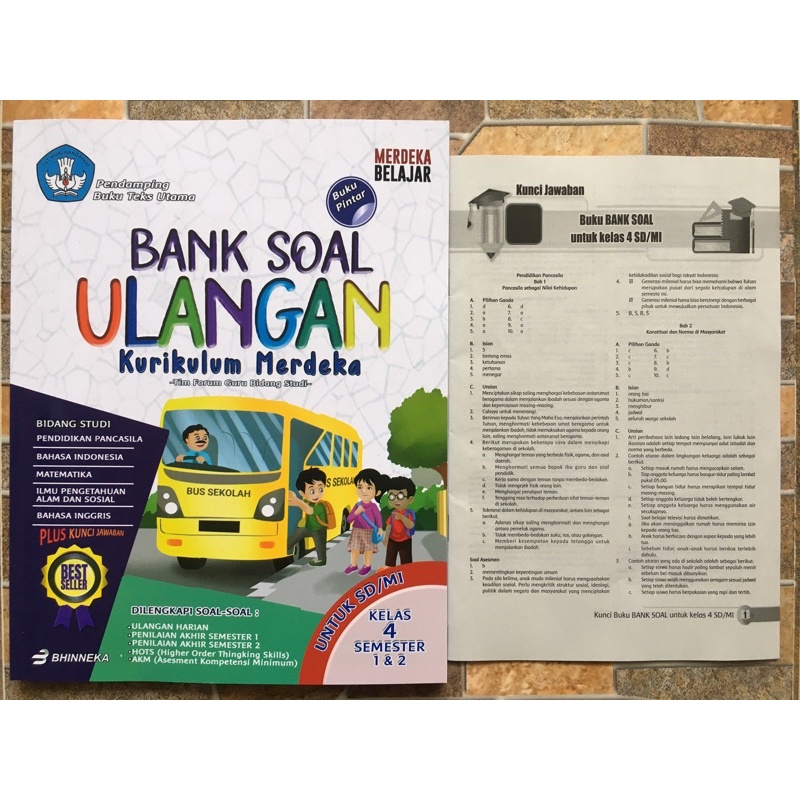 Jual Bank Soal Ulangan Kurikulum Merdeka Untuk Sd Kelas 1 , 2 , 3 , 4 , 5 , 6 Semester 1 & 2 ...
