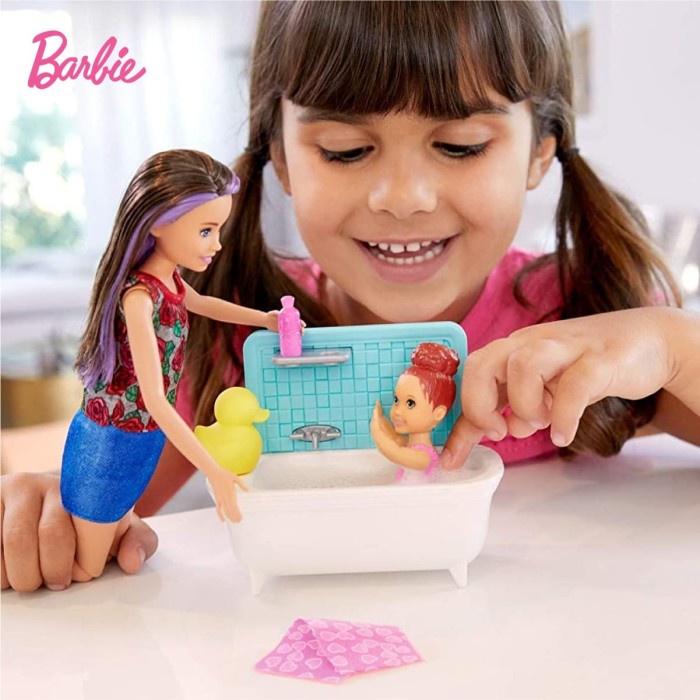 Jual Barbie Skipper Babysitters Inc Doll And Accessories (Shower Set ...