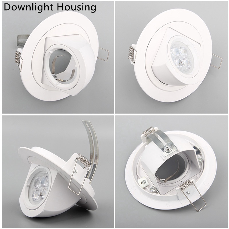 Jual LED Eyeball Fitting Casing White Downlight Housing Light Fixture ...