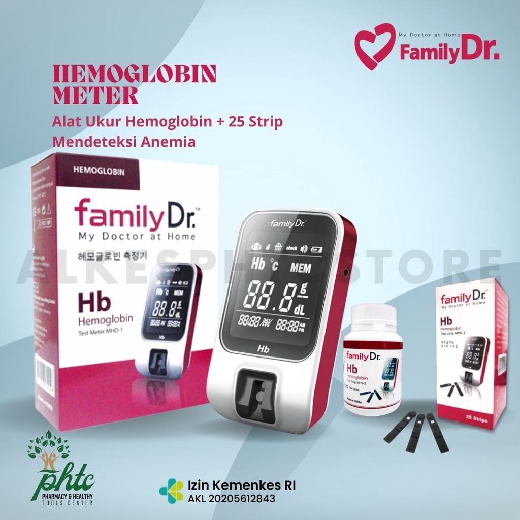 Jual FamilyDr Alat Cek Hemoglobin Hb / Alat Test Hemoglobin Family DR ...