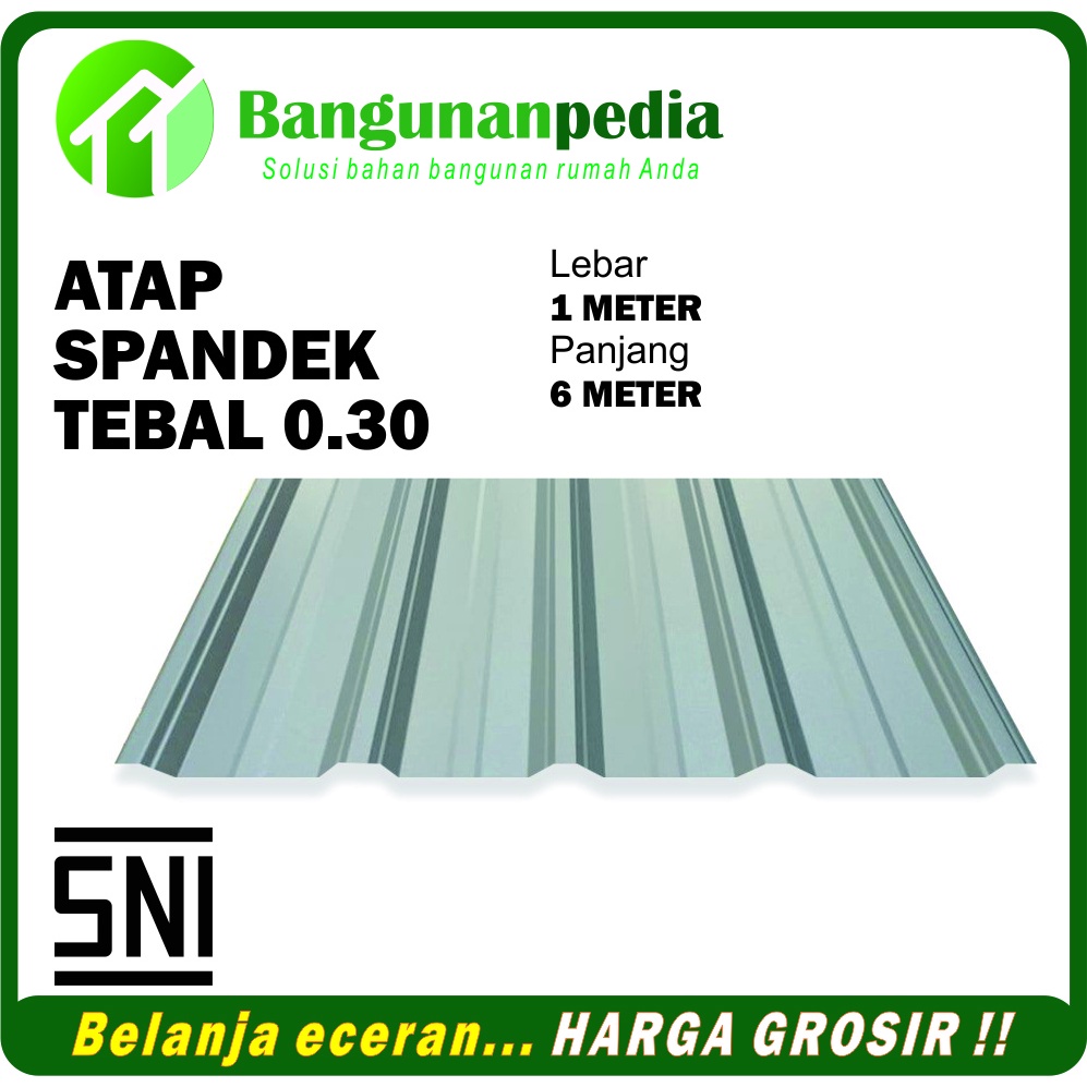 Jual SPANDECK 6 METER SNI / ATAP SPANDEK GALVANIS / KANOPI | Shopee ...