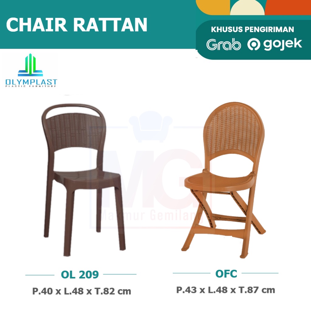Jual Olymplast Kursi Makan | Kursi Tamu | Kursi Serbaguna Motif Rattan ...