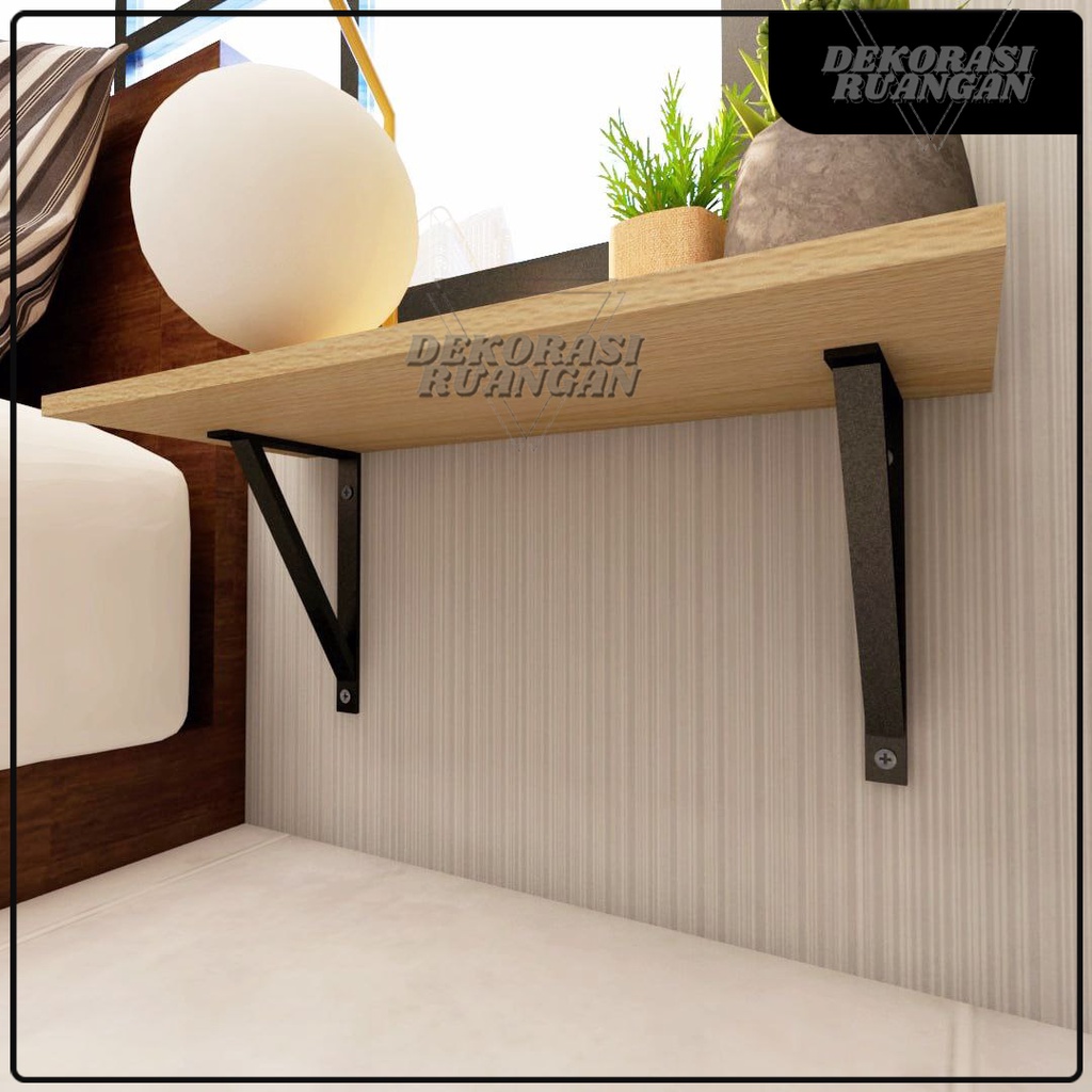 Jual Rak Besi Siku Rak Dinding Minimalis Gantung Tempel Tembok Hiasan ...