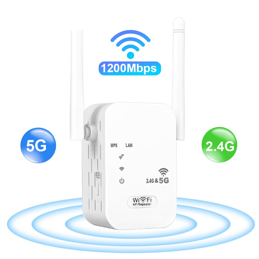 Jual WiFi Reapeter 1200Mbps 5g WiFi Extender Signal Range Amplifier Wireless Wifi Amplifier ...