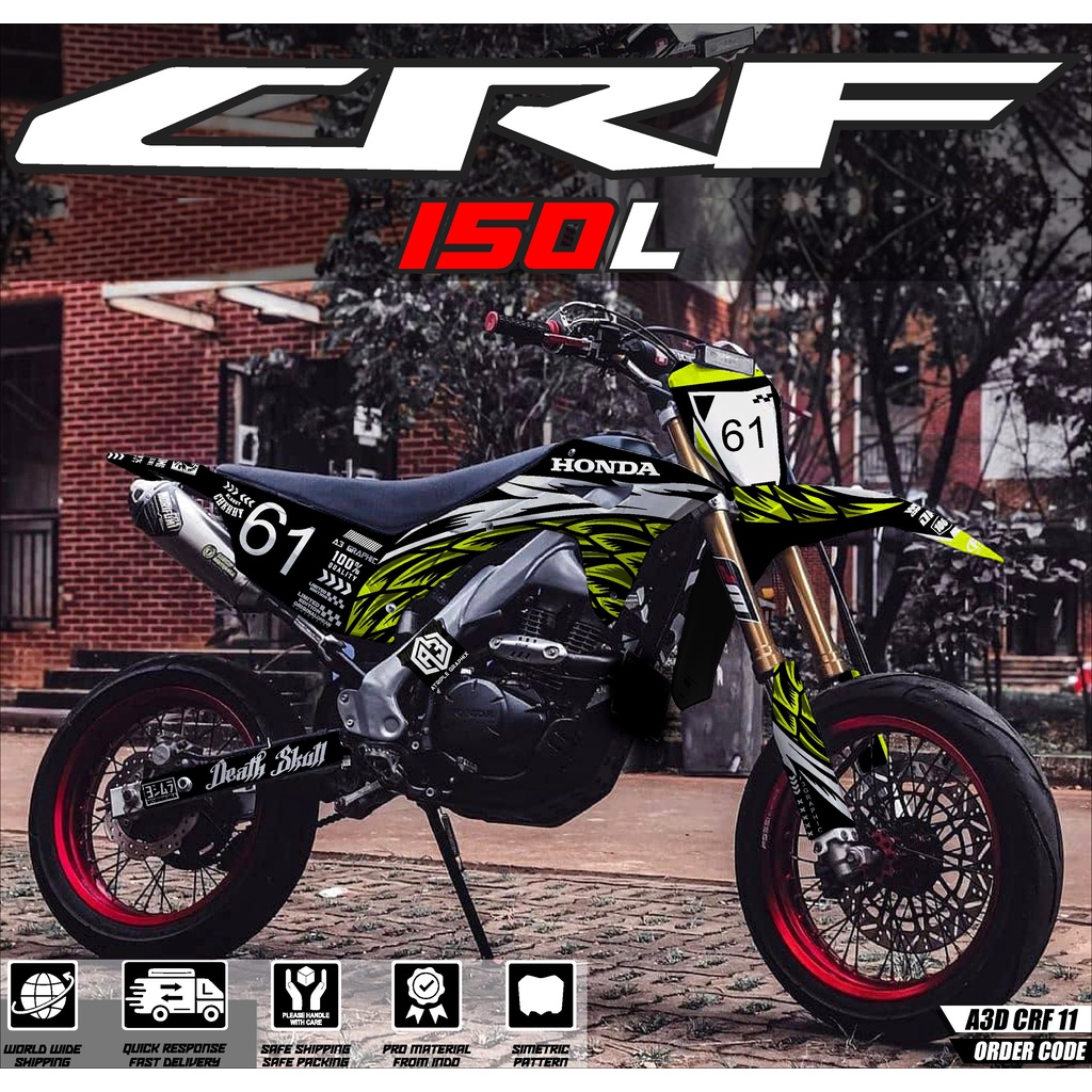 Jual Decal CRF150L supermoto full body decal crf150 full body dekal crf ...