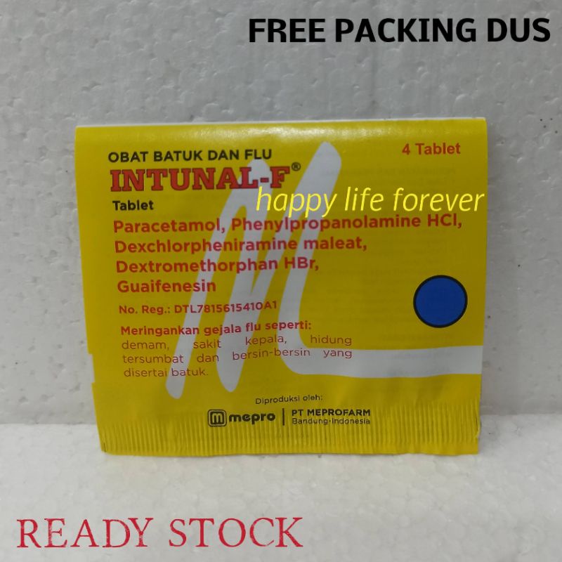 Jual Intunal F - Obat Batuk dan Flu - isi 4 tablet | Shopee Indonesia