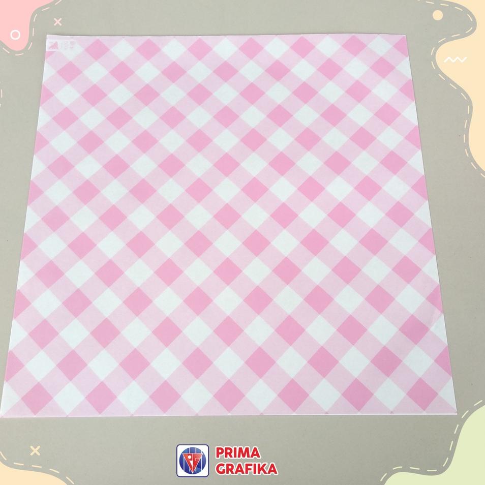 Jual Murah Trending Kertas Roti Motif Kotak-Kotak 18x18 Foodgrade Ready ...