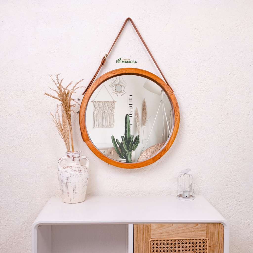 Jual Round Mirror Jati Lingkaran Estetik Homedecor Kaca Cantik | Shopee ...